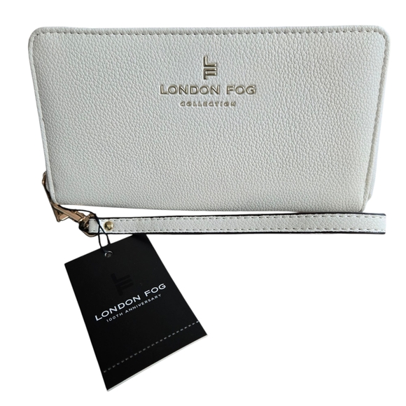 London Fog | Bags | Brand New London Fog Samantha Ziparound White ...
